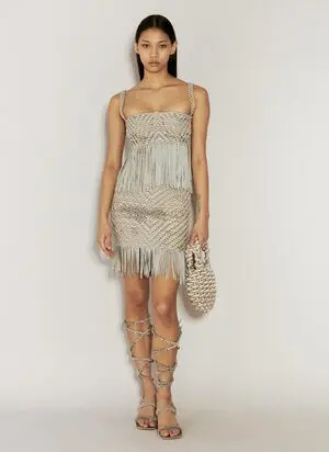 ISA BOULDER Chevron-weave Mini Skirt