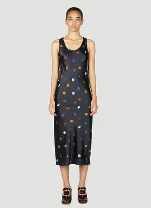 Sportmax Gemstone Print Midi Dress - Black