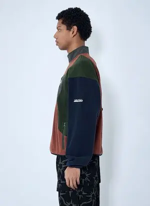 BRAIN DEAD Fleece Pullover With Button Placket