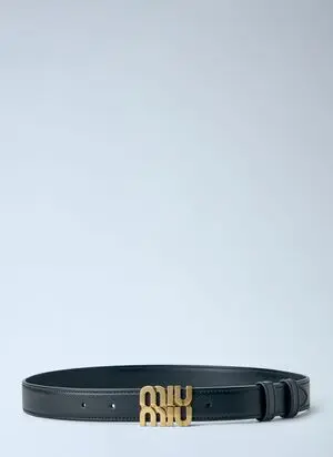 Miu Miu Logo Buckle Leather Belt