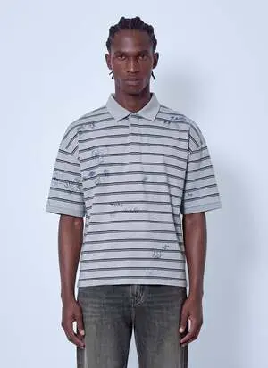 Vetements Scribbled Polo - Grey
