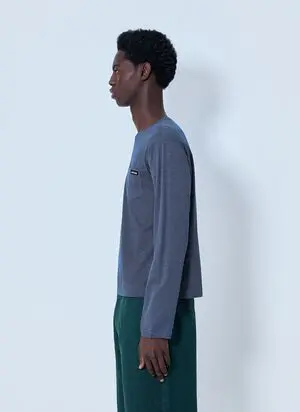 Miu Miu Textured Long Sleeve Top - Blue