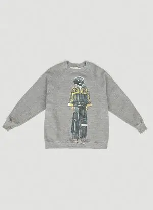 DRX FARMAXY FOR LN-CC Graphic Print Sweatshirt - Grey