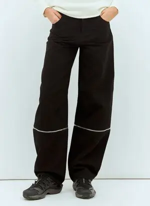 Moncler Zip Panels Jeans - Black