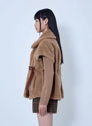 Max Mara Belted Teddy Cape