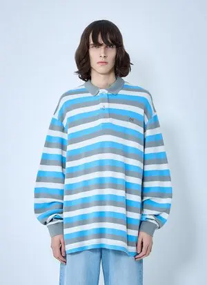 ERL Striped Polo Shirt - Blue