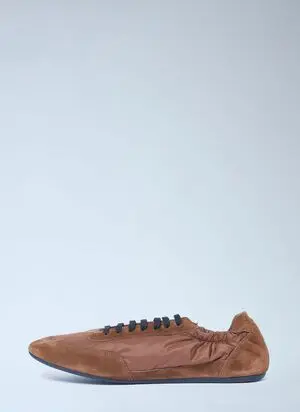 Prada Collapse Re-nylon And Suede Sneakers