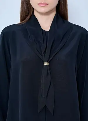 Max Mara Silk Tie-neck Blouse