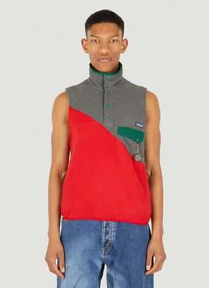 (DI)VISION Construct Fleece Split Sleeveless Top - Red