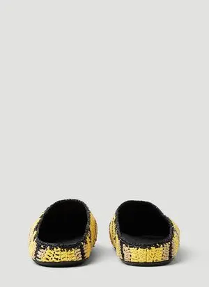MARNI X NO VACANCY Fussbet Sabot Raffia Mules