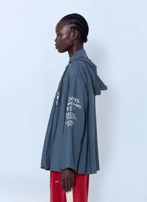 Lacoste Runway Oversized Hooded Print Shirt