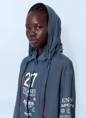 Lacoste Runway Oversized Hooded Print Shirt