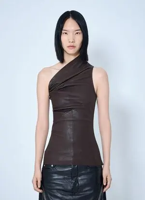 Rick Owens Athena One-shoulder Tank Top - Brown