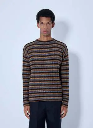 Prada Shetland Wool Boatneck Sweater - Brown