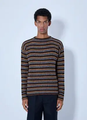 Prada Shetland Wool Boatneck Sweater - Brown