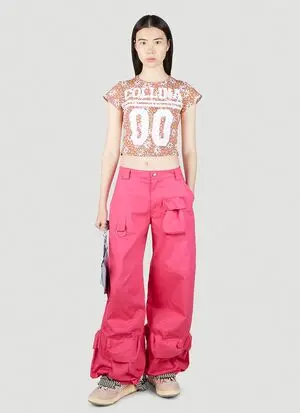 Collina Strada Logo Print Floral T-shirt