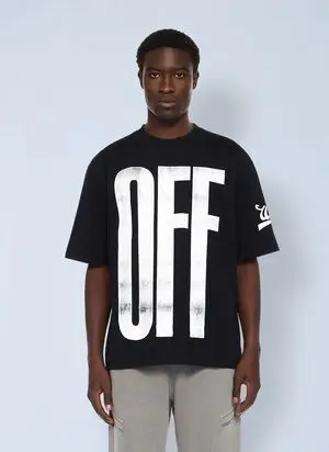 Off-White Big Off Diagonal Skate Logo T-shirt - Black