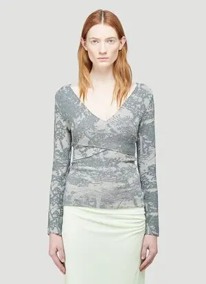 Eckhaus Latta Poison Wrap Top - Grey