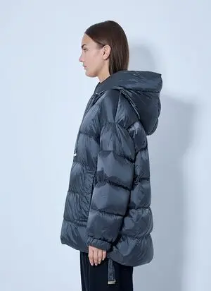 Max Mara Hooded Puffer Jacket - Blue