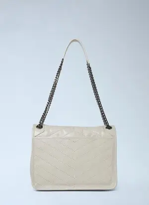 Saint Laurent Niki Medium Shoulder Bag - Beige