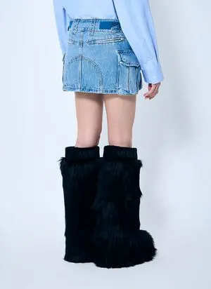 Alexander Wang Cargo Denim Mini Skirt