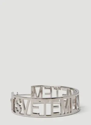 Vetements Logo Hoop Earrings