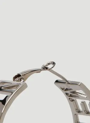 Vetements Logo Hoop Earrings