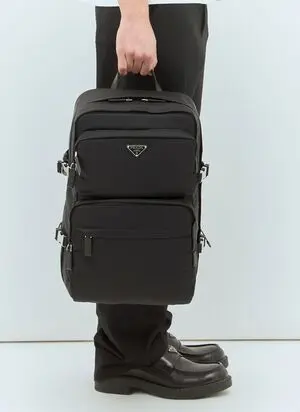 Prada Re-nylon And Saffiano Leather Backpack
