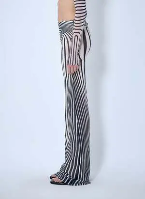 JEAN PAUL GAULTIER Re-edition Flare Trousers Morphing Stripes