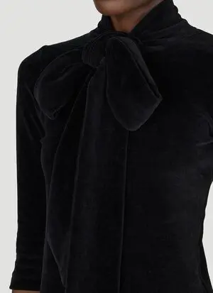 Balenciaga Scarf Turtleneck Terry-cloth Blouse