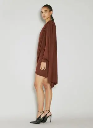 Saint Laurent Draped Wool Dress