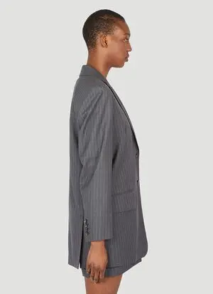 Max Mara Pinstriped Wool Blazer