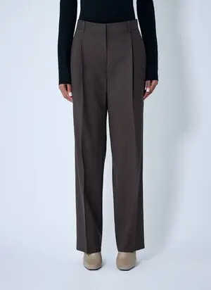TOTEME Pleated Pants - Brown