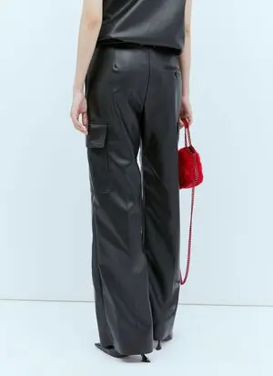 Stella McCartney Cargo Vegan Leather Pants - Black