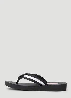 Kenzo Logo Patch Flip Flops - Black