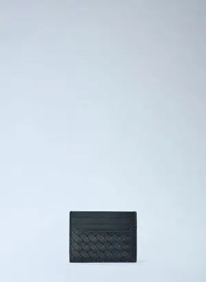 Bottega Veneta Intrecciato Piccolo Card Holder - Black