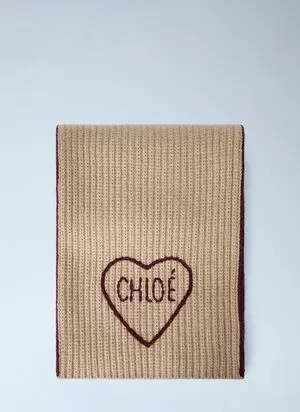Chloé Encoeur Scarf - Beige