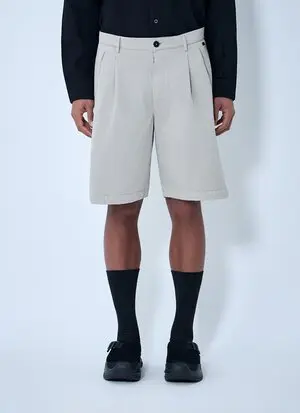 MASSIMO OSTI STUDIO Gabardine Bermuda Shorts - Beige