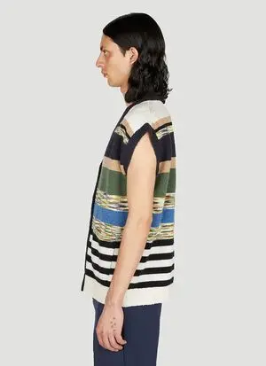 SOULLAND Alert And Fresh Sleeveless Cardigan - Multicolour