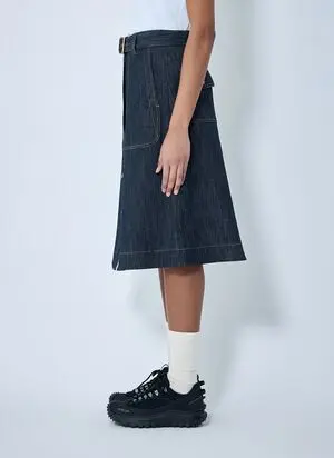 Moncler Button-front Denim Midi Skirt