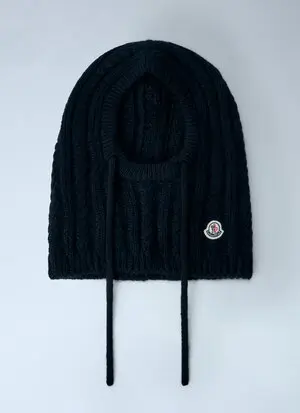 Moncler Cable Knit Balaclava Black