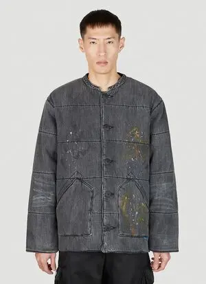 LIBERAIDERS Paint Splatter Denim Jacket - Grey