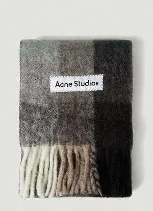 Acne Studios Check Scarf - Green