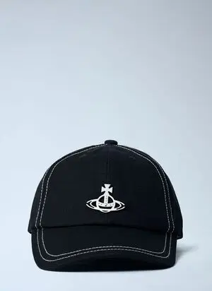 VIVIENNE WESTWOOD Logo Motif Baseball Cap - Black