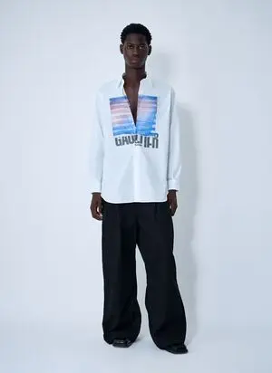 JEAN PAUL GAULTIER Logo Print Button-down Shirt
