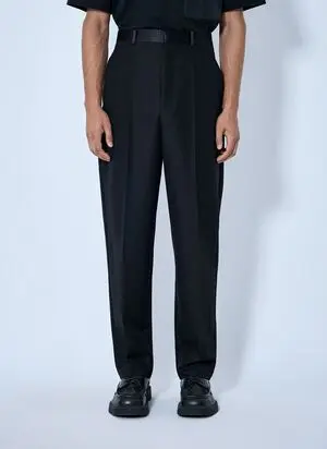 Bottega Veneta Mohair Wool Canvas Trousers