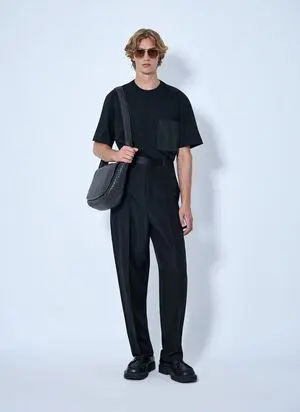 Bottega Veneta Mohair Wool Canvas Trousers