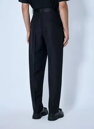 Bottega Veneta Mohair Wool Canvas Trousers