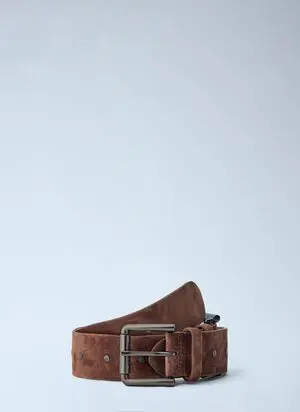 Max Mara Suede Finish Leather Belt