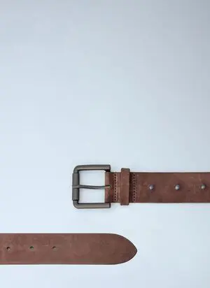 Max Mara Suede Finish Leather Belt